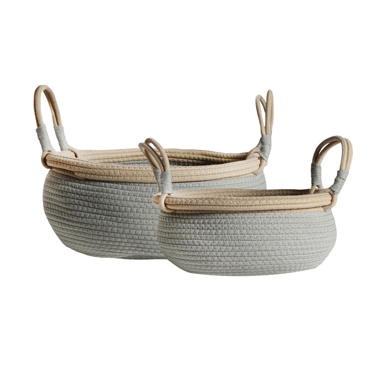 Highland Dunes Aminata Fabric 2 Piece Basket Set | Wayfair.co.uk